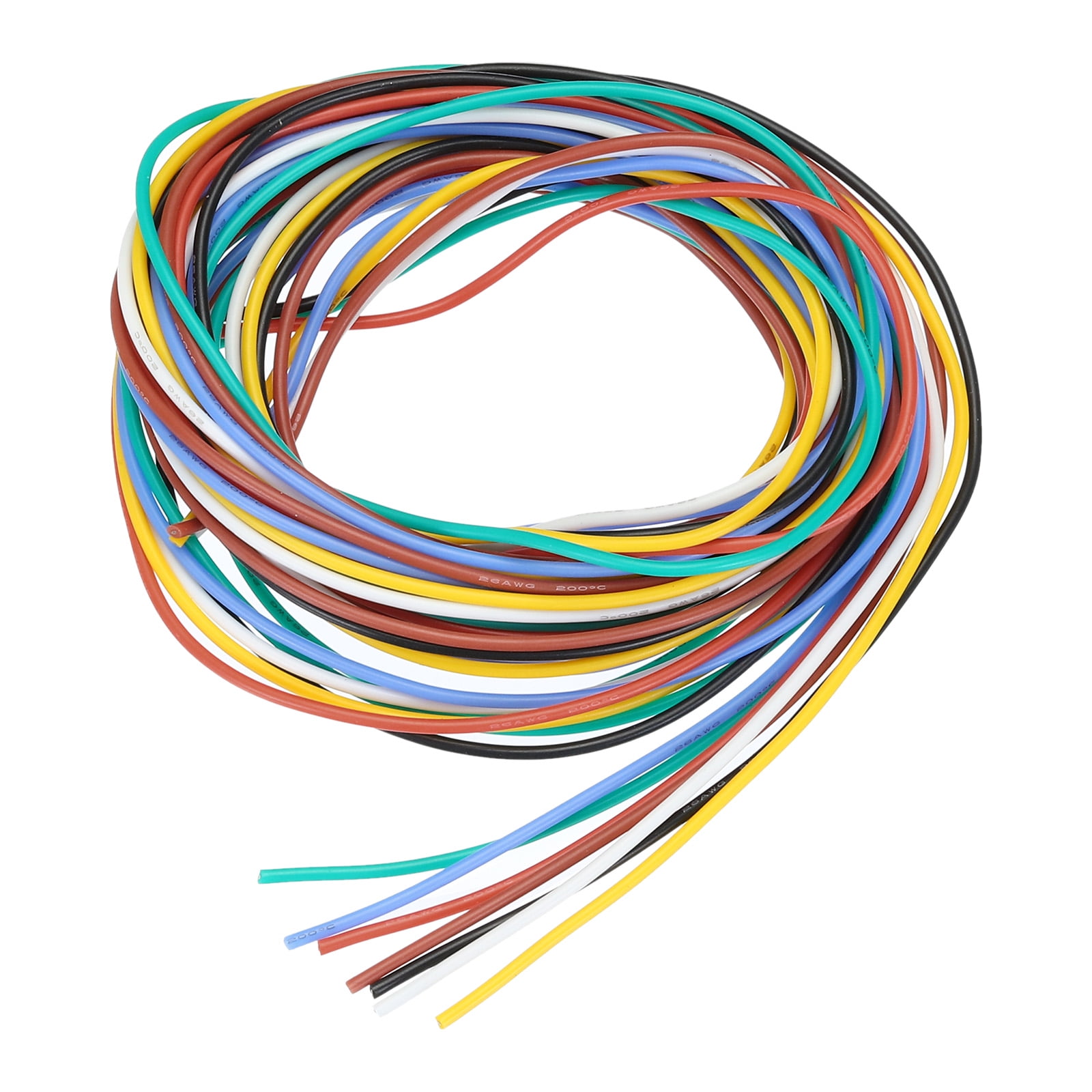 26 Gauge PVC Hookup Wire 1.5m/5ft 26AWG Electrical Wire Spool Ul1007, 7 ...