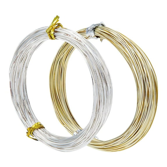 26 Gauge Square Brass Wire 49Feet Gold and Silver Mixed Color Brass ...