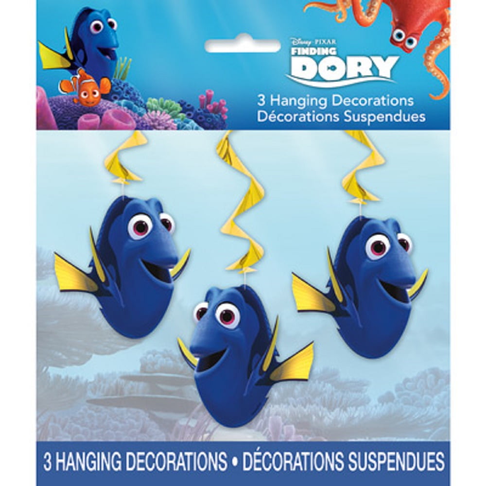 Finding Dory 3 Hanging Swirls 26" Decorations - Walmart.com