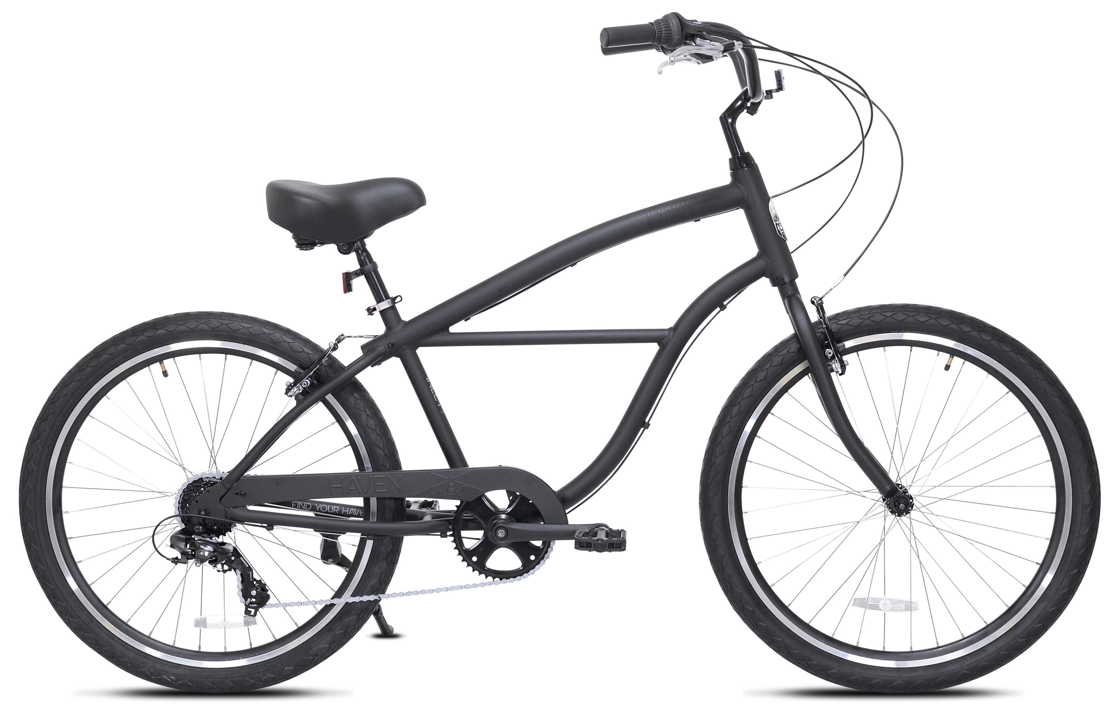 26" Haven Inlet 7 Step-Over Beach Cruiser Bicycle, Matte Total Eclipse ...