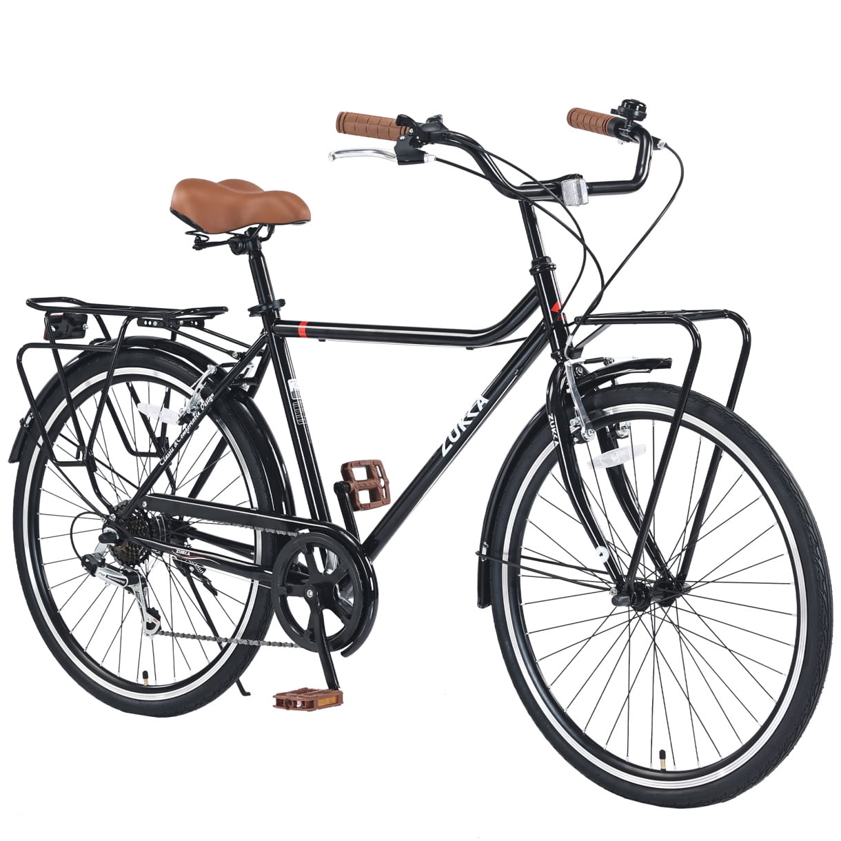 26 Inch Beach Cruiser Bike for Women and Men, Shimano 7 Speed Vintage ...