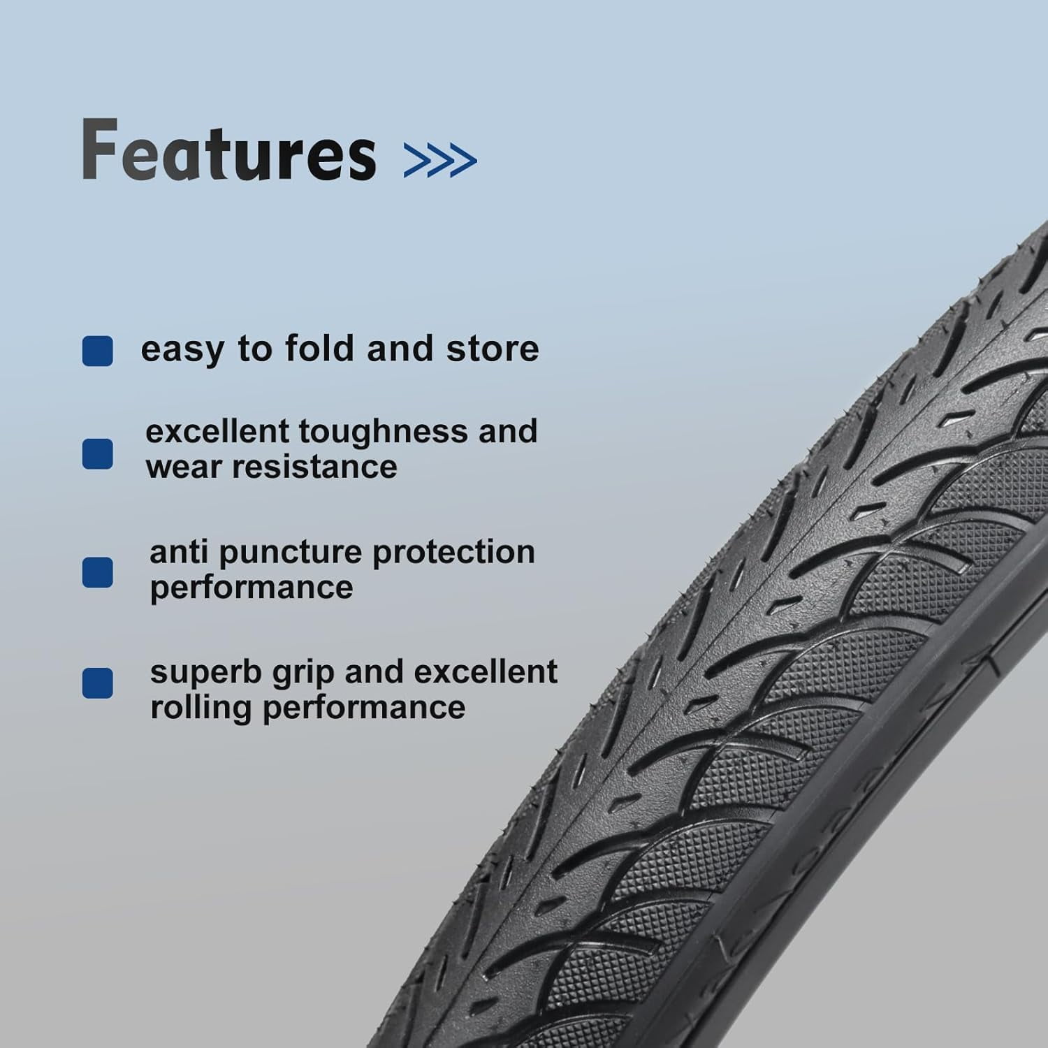 26 Inch Bike Tires Replacement Kits 2 Pack - Black 26x1.75 ...