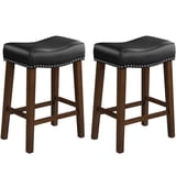 26 Inch Counter Height Bar Stools Set of 2 Saddle Barstools for Kitchen ...