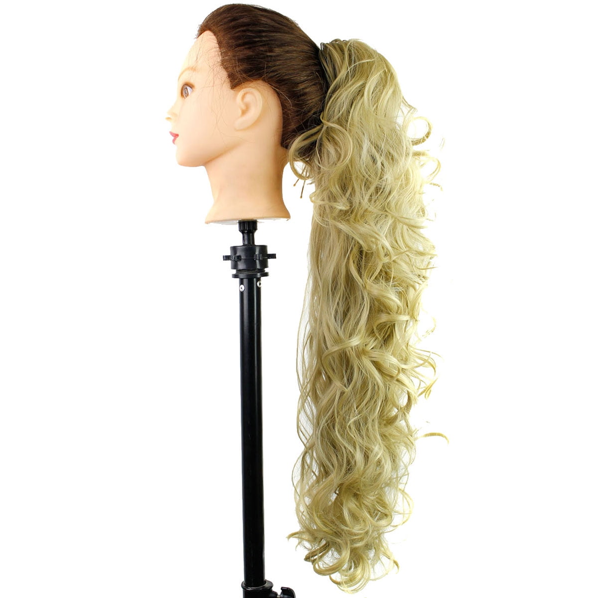 26 -Inch Curly Hair Extensions Flat Style Claw Clip Ponytail Miss ...
