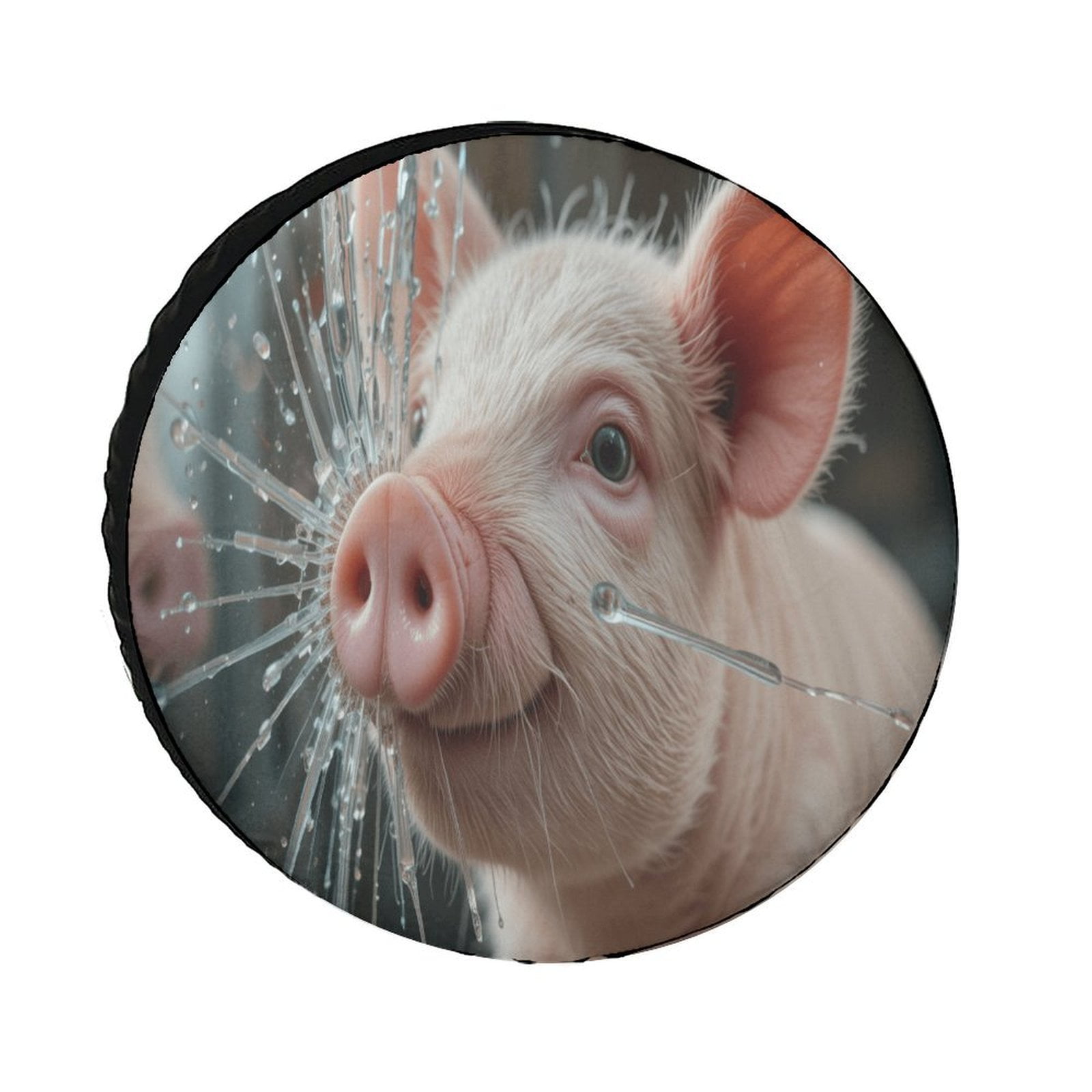 26 Inch Cute Pig Printed Spare Tire Cover Wheel Protectors Weatherproof ...