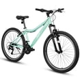 26 Inch Girls Mountain Bike, 21-Speed with Front Suspension - Green ...