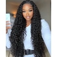 26 Inch Half Wig Human Hair Deep Wave 200% Density 3 in 1 Half Wigs for ...