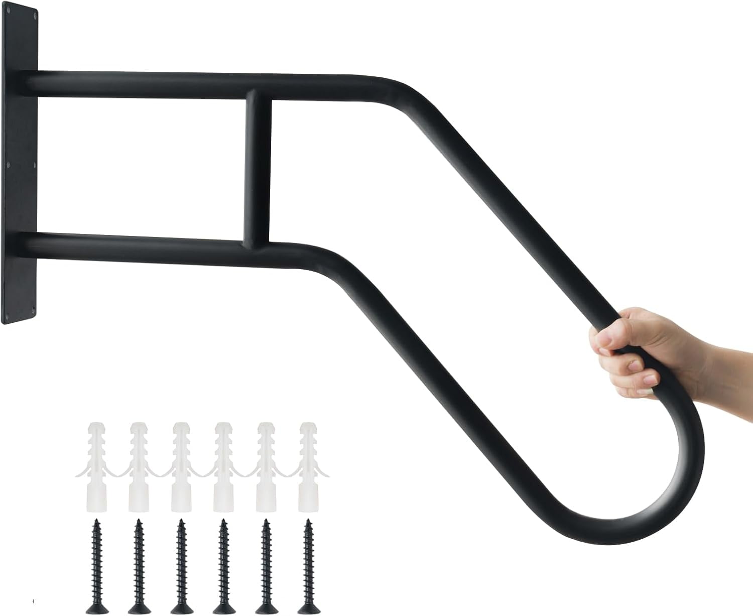 26 Inch Handrails for Outdoor Steps Wall Mount, Railings for 1-3 Steps ...