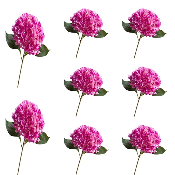 26 Inch Hydrangea Artificial Flowers, Real Touch Silk Hydrangeas ...