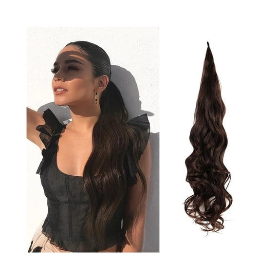 26 Inch Long Wavy Ponytail Flexible Wrap Around Ponytail Hair ...