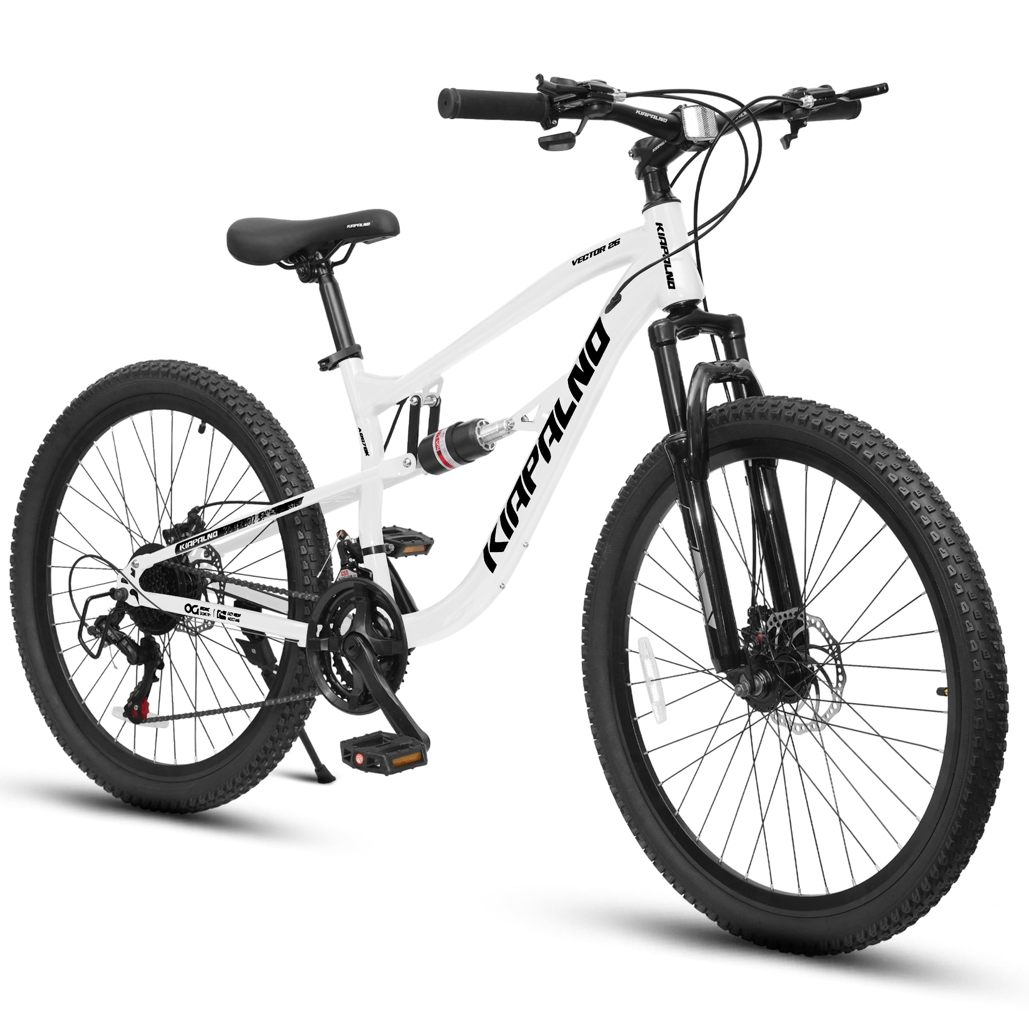 26 Inch Mountain Bike Dual Suspension, 21-Speed Mountain Bicycle with ...