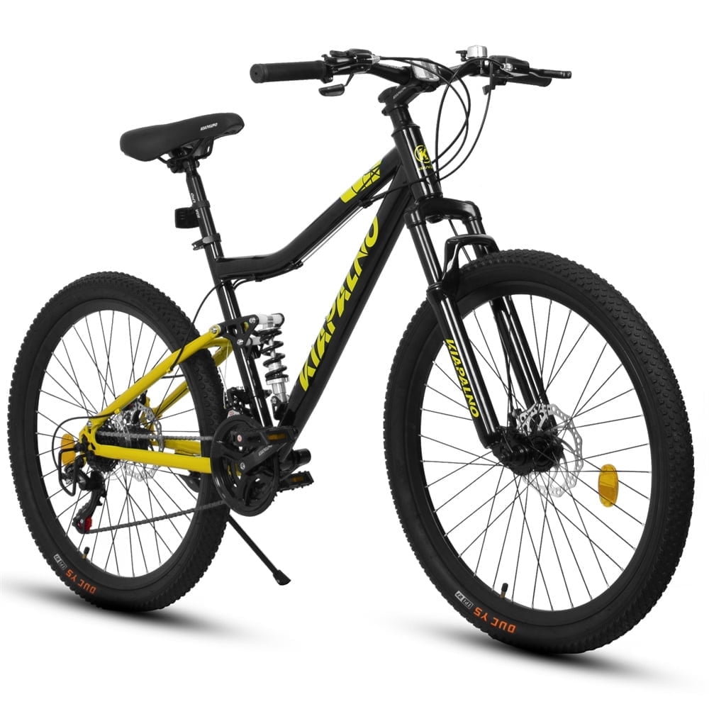 26 Inch Mountain Bike Full Suspension, 21 Speed Mountain Bicycle with ...
