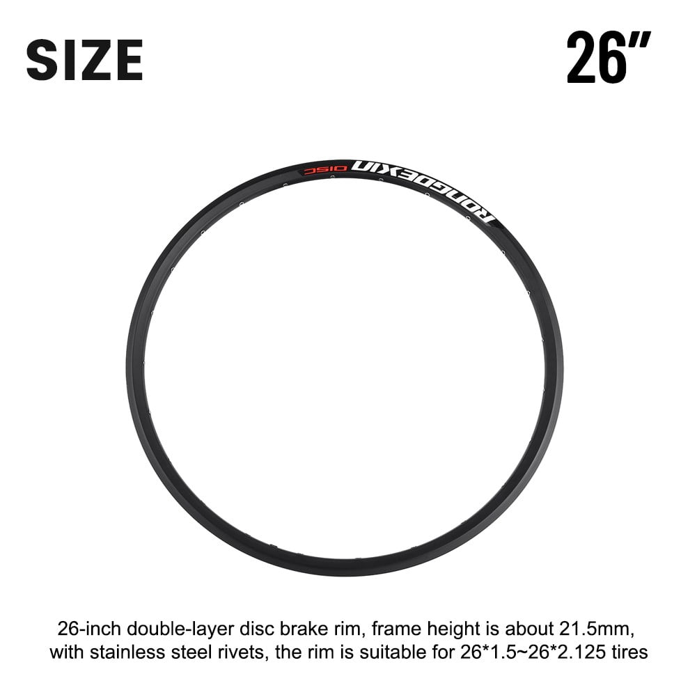 26 Inch Mountain Bike Wheel Rim 24/28/32/36 Hole Double Disc Wheel Rim ...