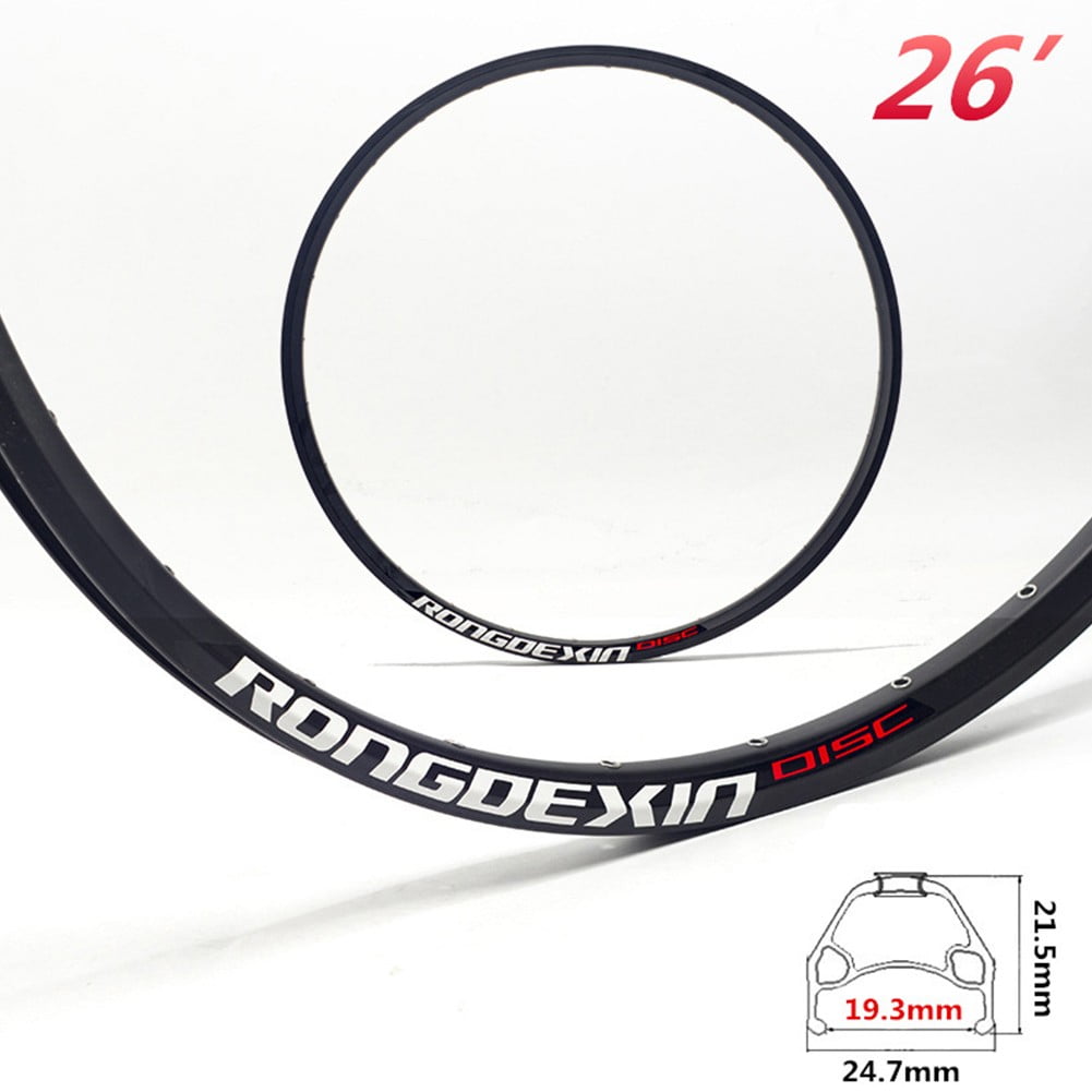 26 Inch Mtb Bike Wheel Rim 24/28/32/36 Holes Fv Av Bicycle Double Disc ...