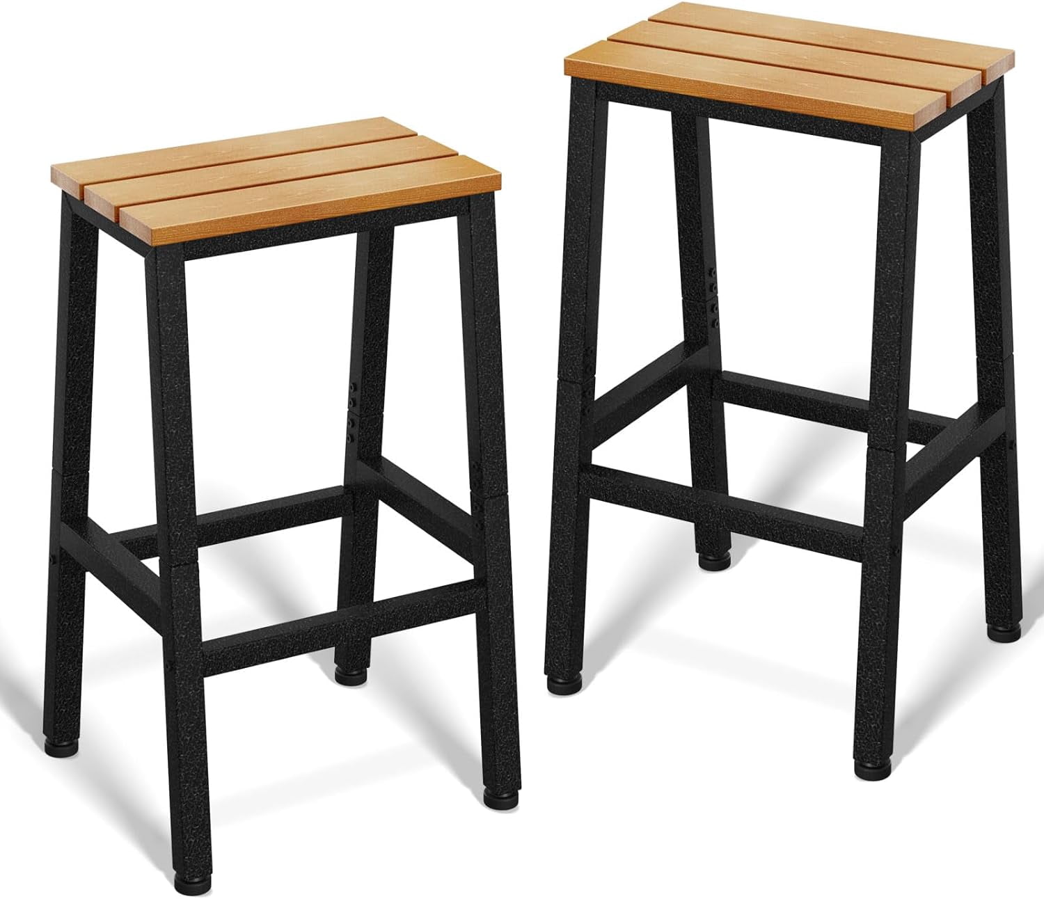 26 Inch Outdoor Bar Stools Set of 2, Patio Counter Height Stools with ...