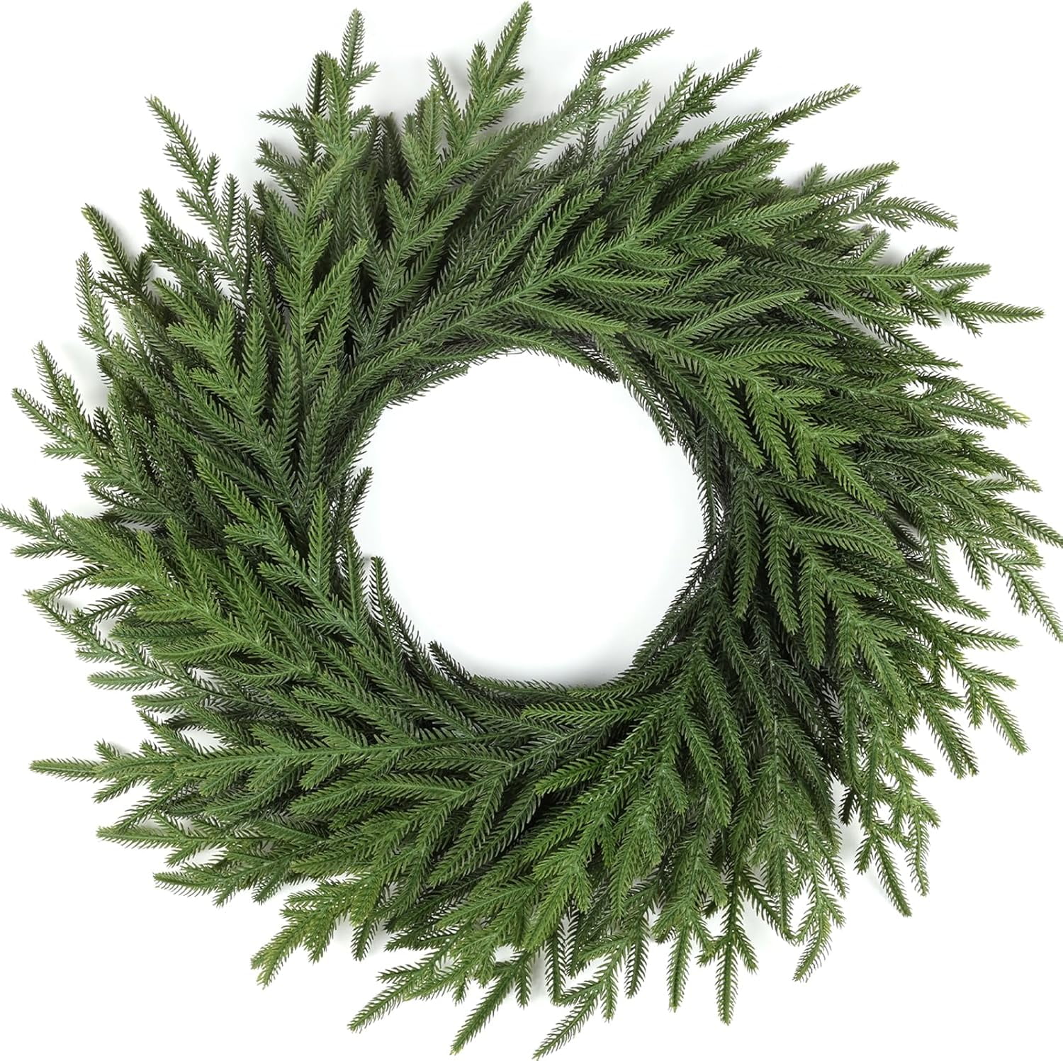 26 Inch Pine Wreath - Christmas Wreaths for Front Door - Real Touch ...