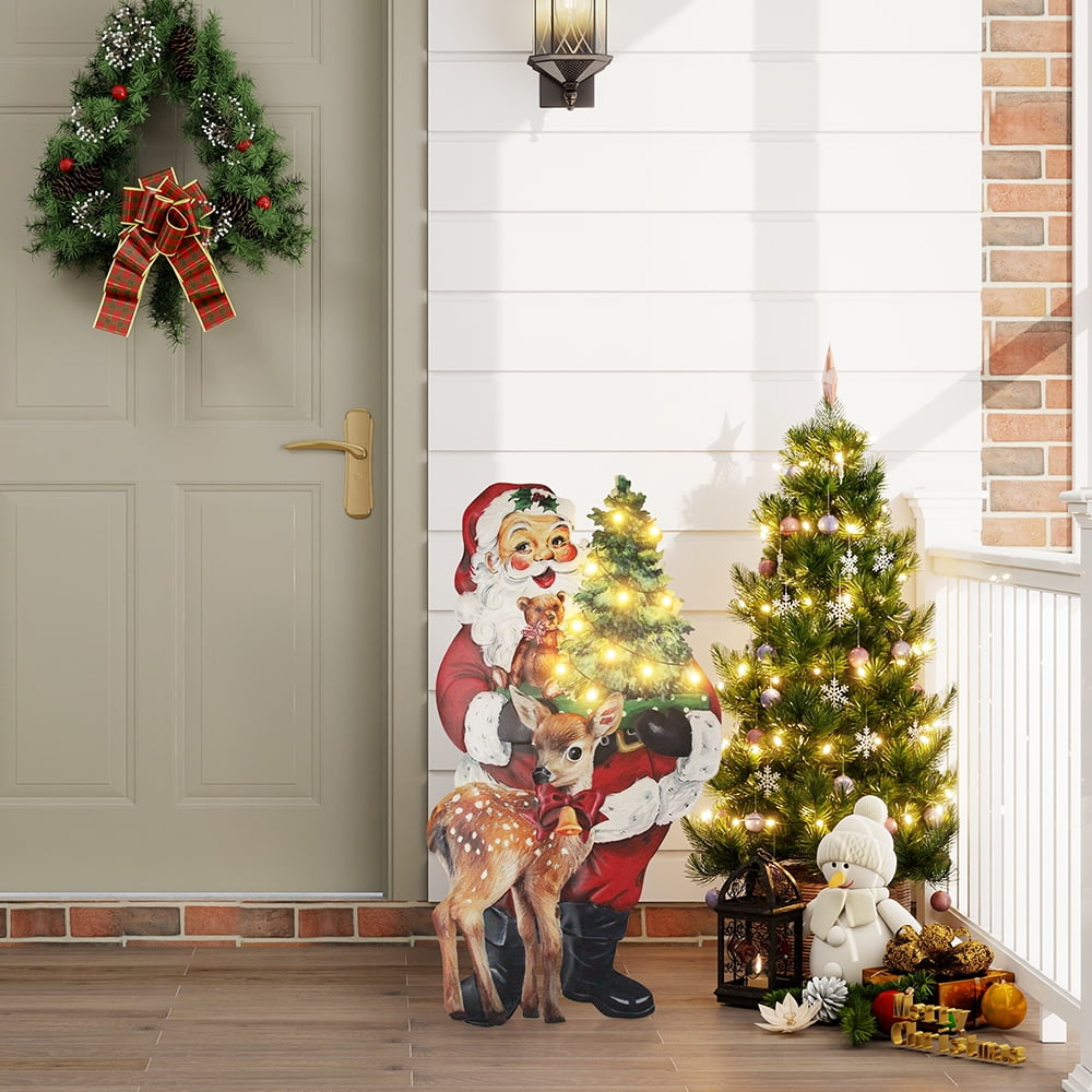 26 Inch Pre-Lit Iron Christmas Sign - Walmart.com