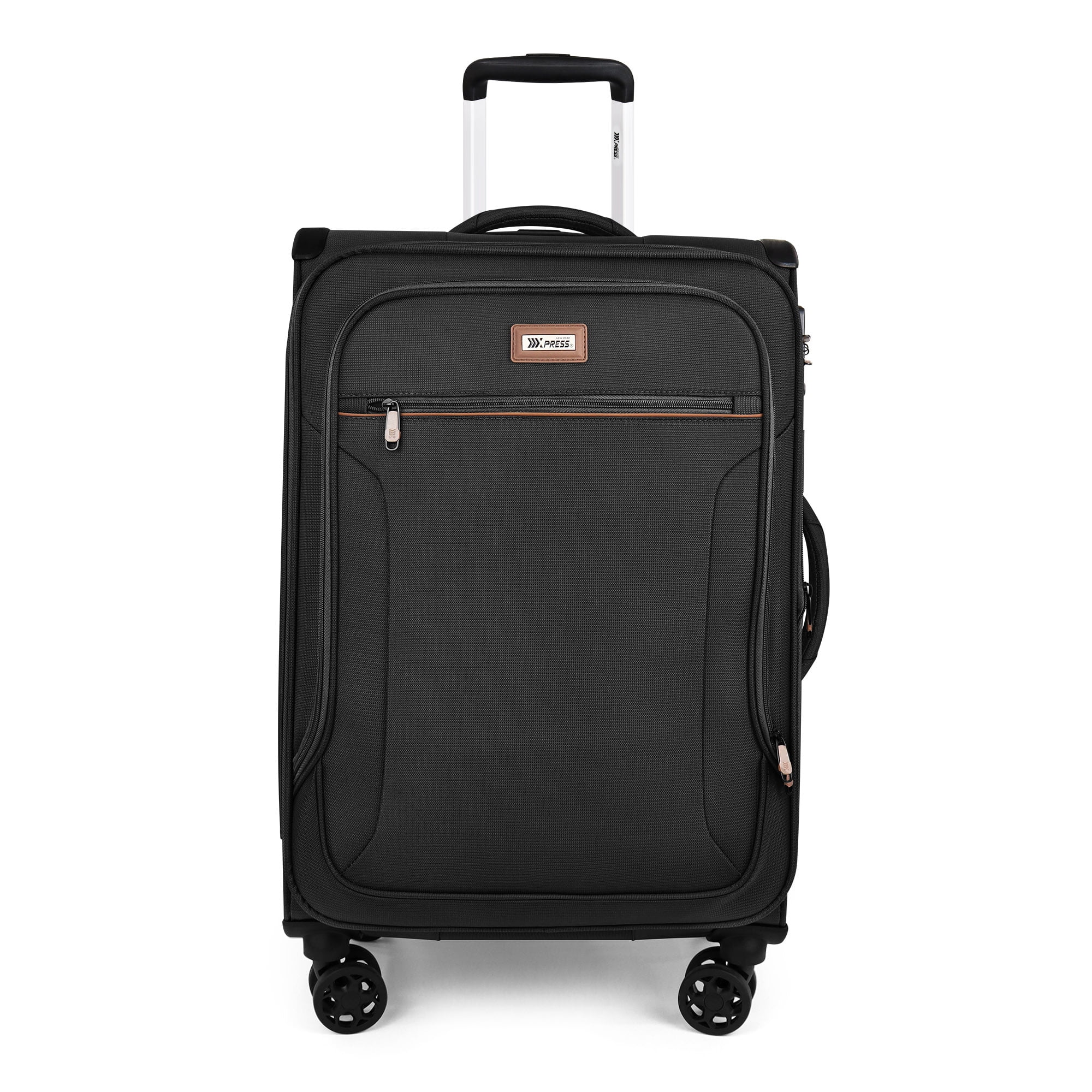 26 Inch Softside Medium Checked Luggage,Expandable Soft Shell Suitcase ...