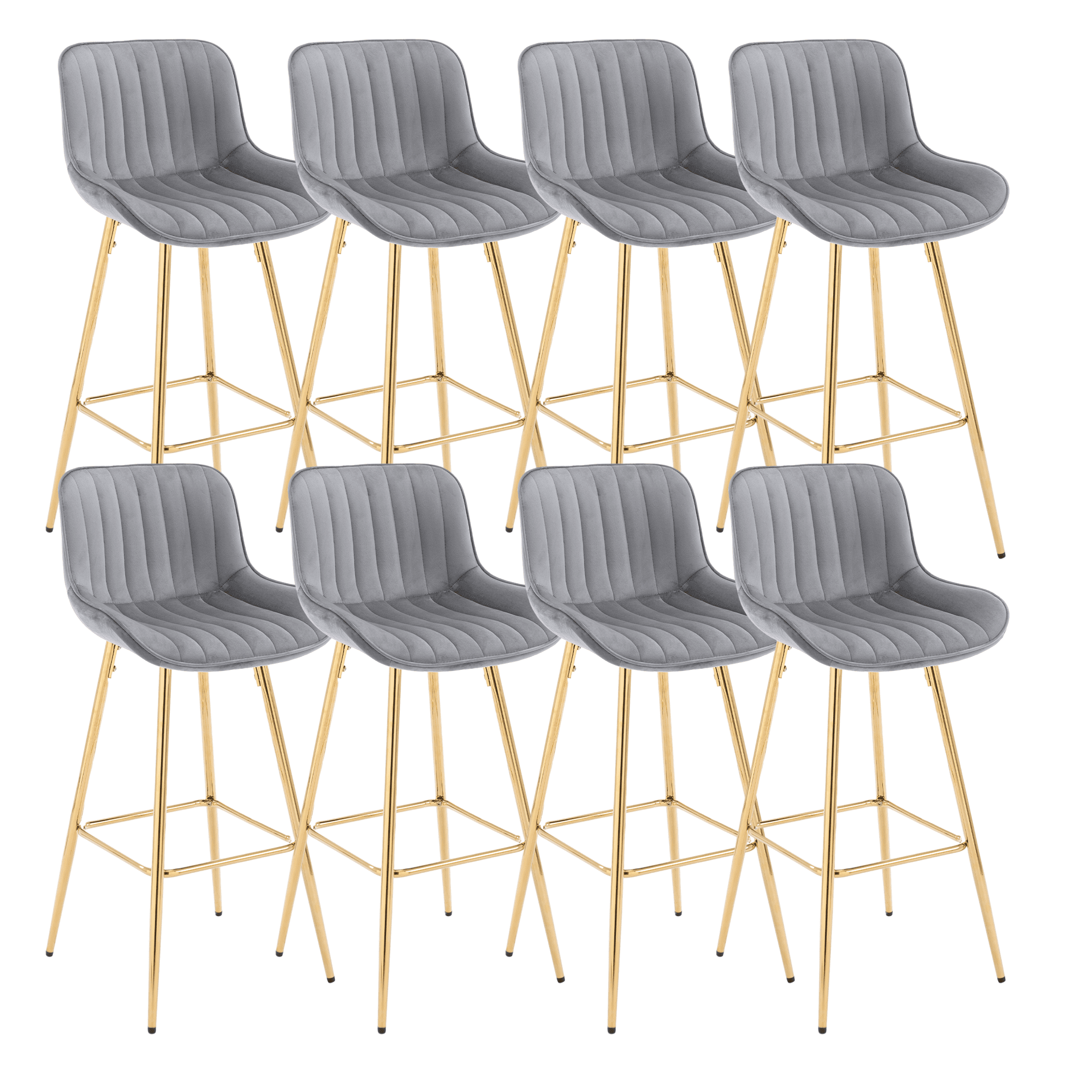 26 Inch Velvet Dining Chairs, Modern Dining Chair with Golden Metal ...