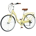 26 Inch Women's Beach Cruiser Bike with Rear Rack 7 Speeds Commuter ...