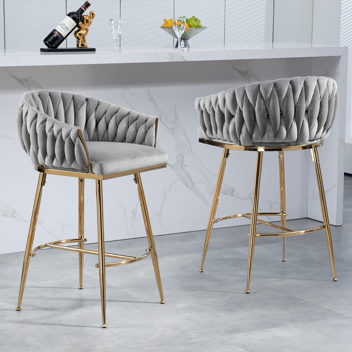 26 Inches Counter Height Bar Stools Set of 2,Kitchen Island Counter Bar ...