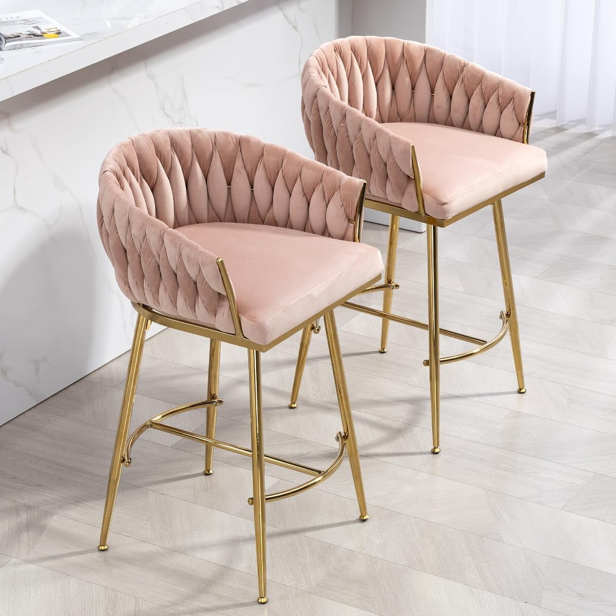26 Inches Counter Height Bar Stools Set of 2,Kitchen Island Counter Bar ...