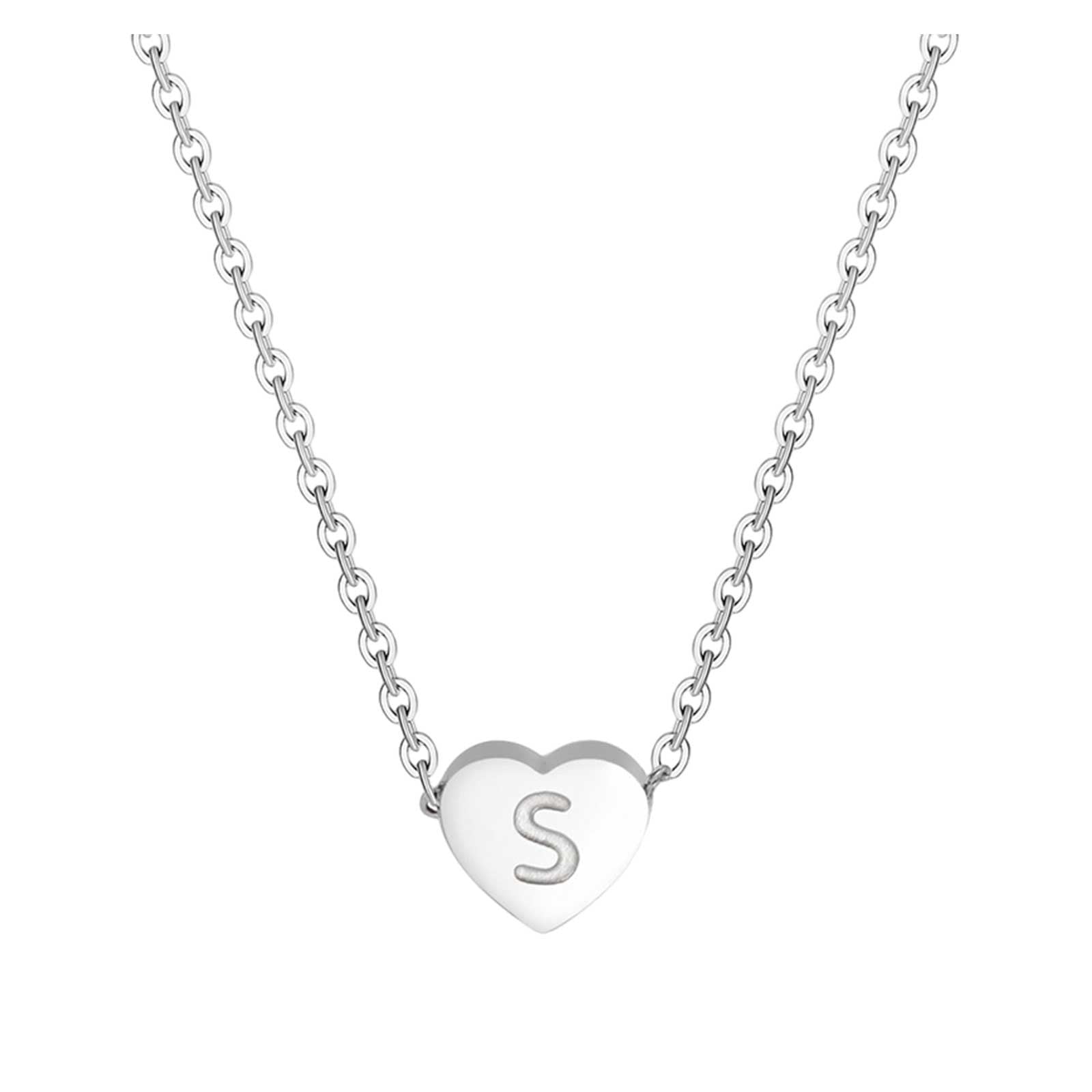 26 Initial Heart Shape Alphabet Necklace For Women Necklaces For Women ...