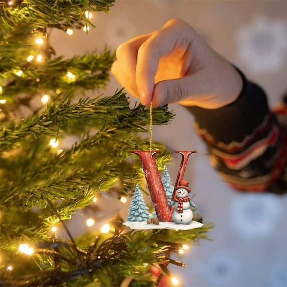 26 Initial Letter Ornaments Christmas Tree Decoration Personalized ...