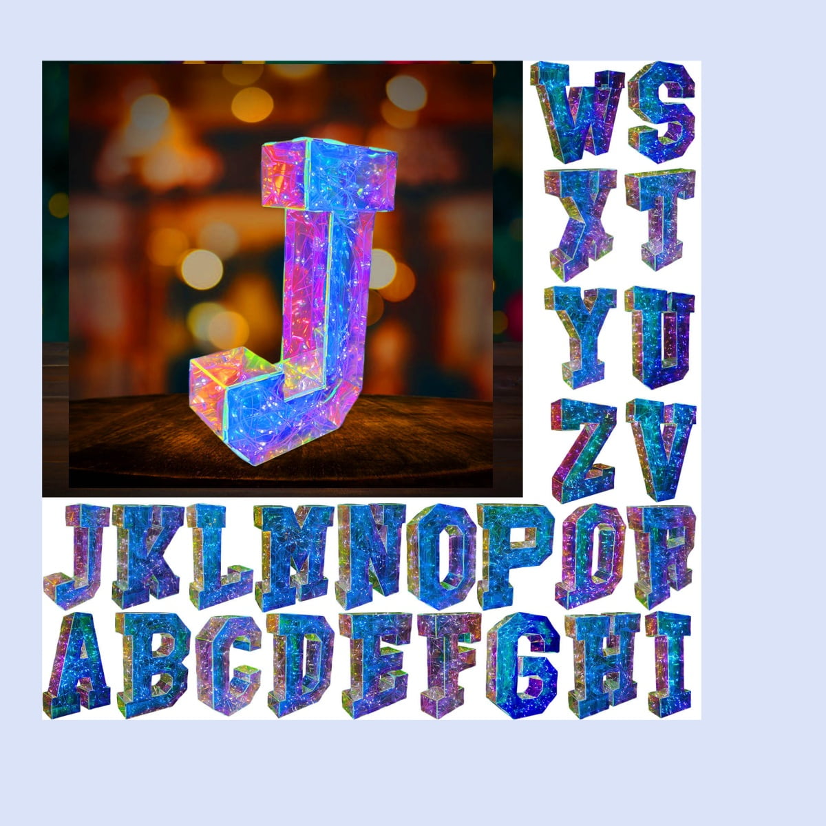 26-J Valentine'S Day Letter Light,Led Letter Lights Sign,Diy Colorful ...