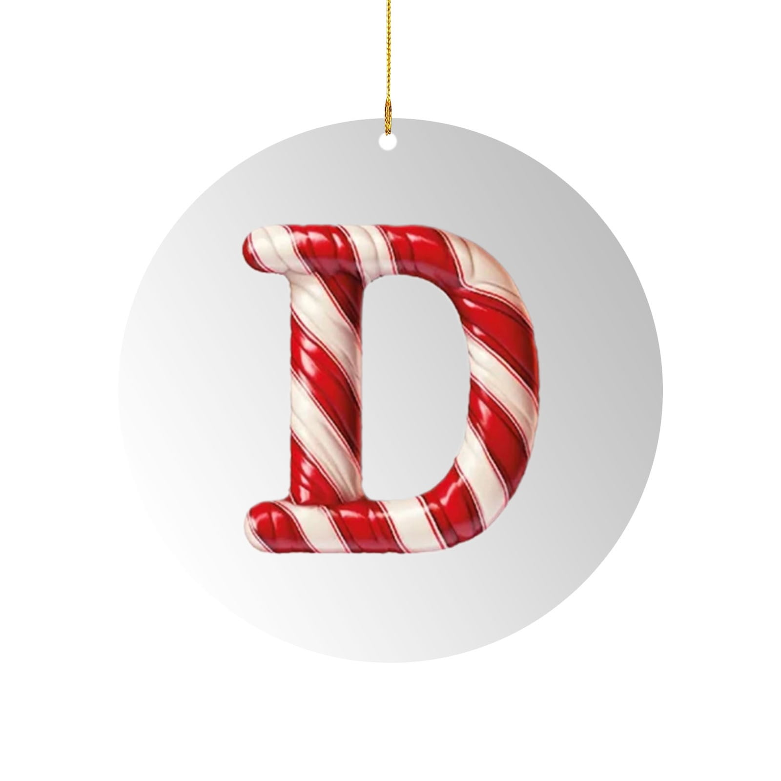 26 Letter Cane Candy Ornaments Alphabet Hanging Pendants Festive ...