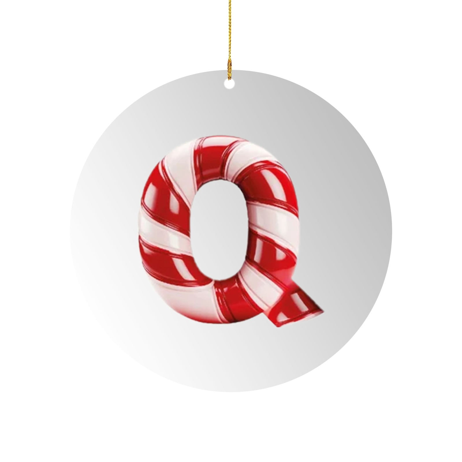 26 Letter Cane Candy Ornaments Alphabet Hanging Pendants Festive ...