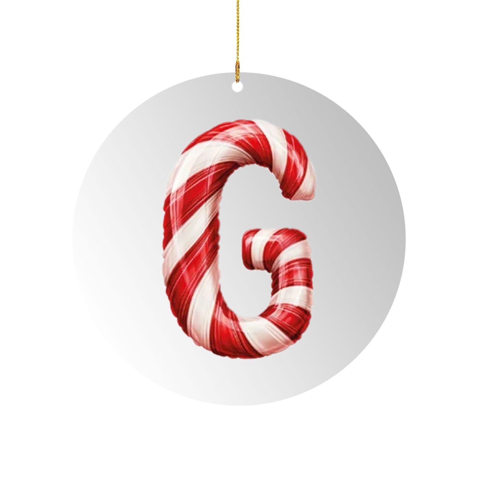 26 Letter Cane Candy Ornaments Alphabet Hanging Pendants Festive ...