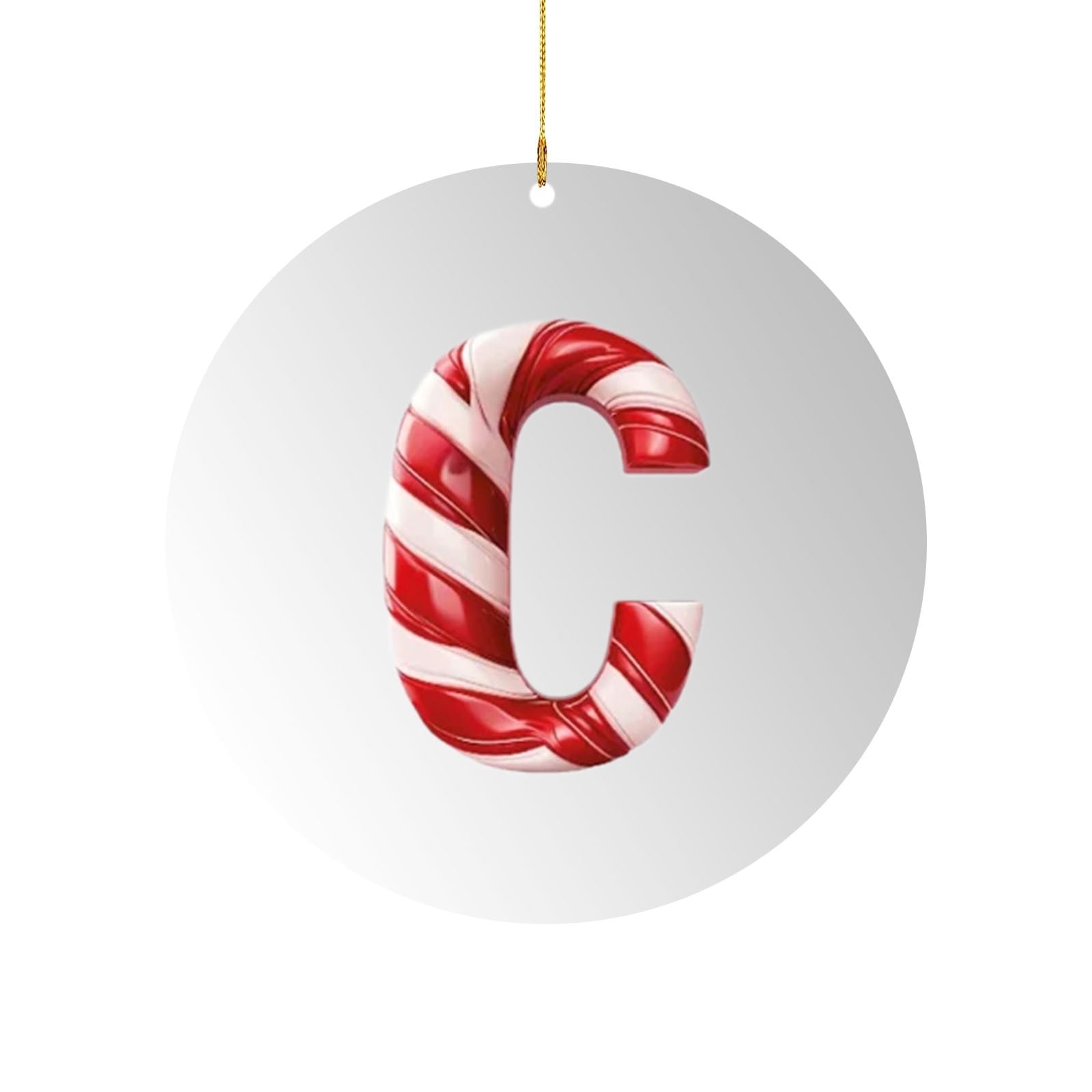 26 Letter Christmas Decorations Ornament Cane adornos de navidad Candy ...