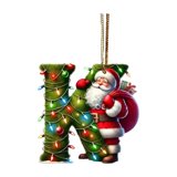 26 Letter Christmas Ornaments 2D Flat Hanging Decoration, Personalized ...