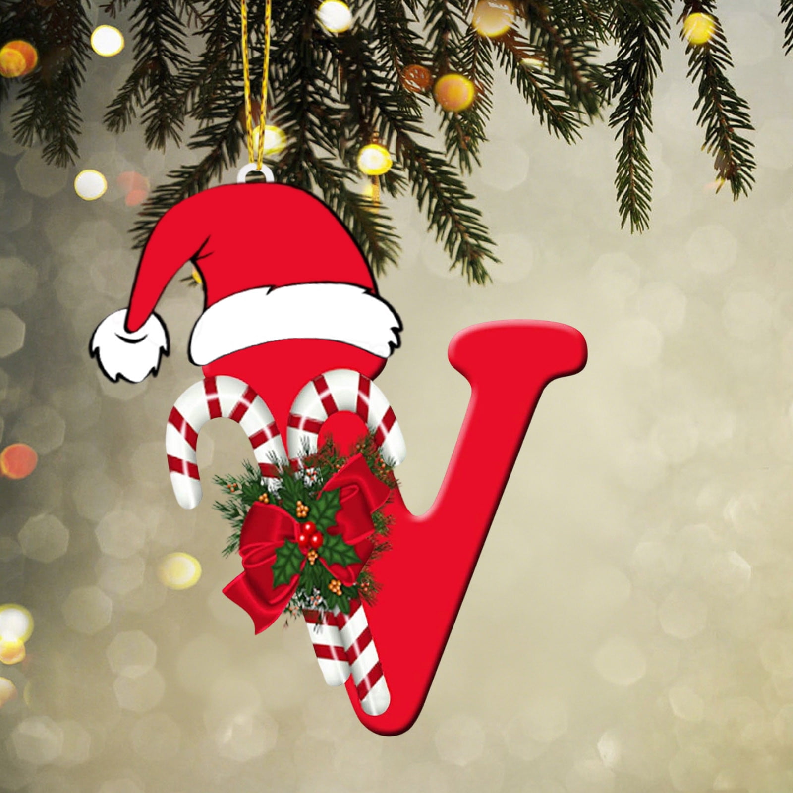 26 Letter Christmas Tree Hanging Pendant, 2025 Christmas Letters ...