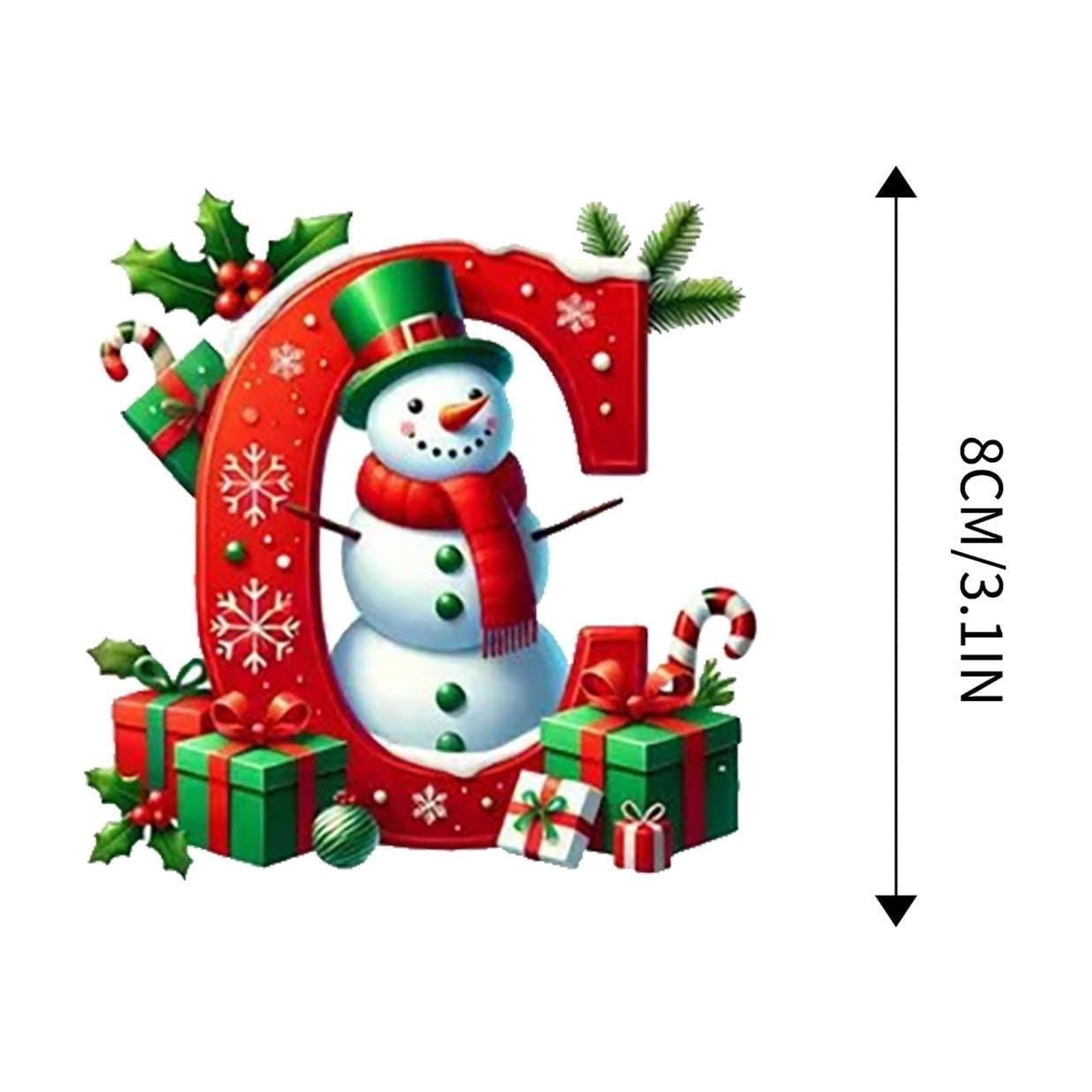26 Letter Christmas Tree Hanging Pendant, 2025 Christmas Letters ...
