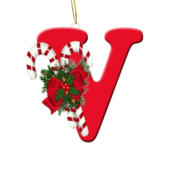 26 Letter Christmas Tree Hanging Pendant, Christmas Letters Ornaments A ...