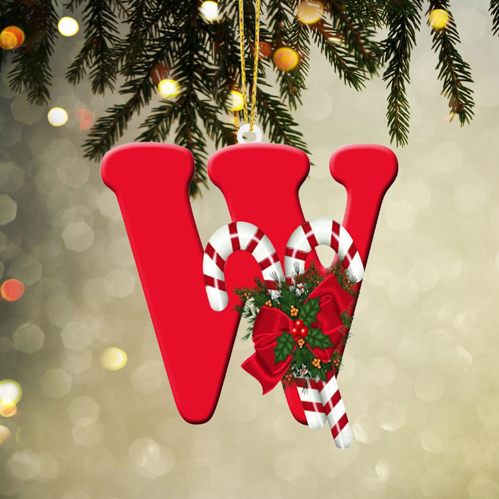 26 Letter Christmas Tree Hanging Pendant, Christmas Letters Ornaments A ...