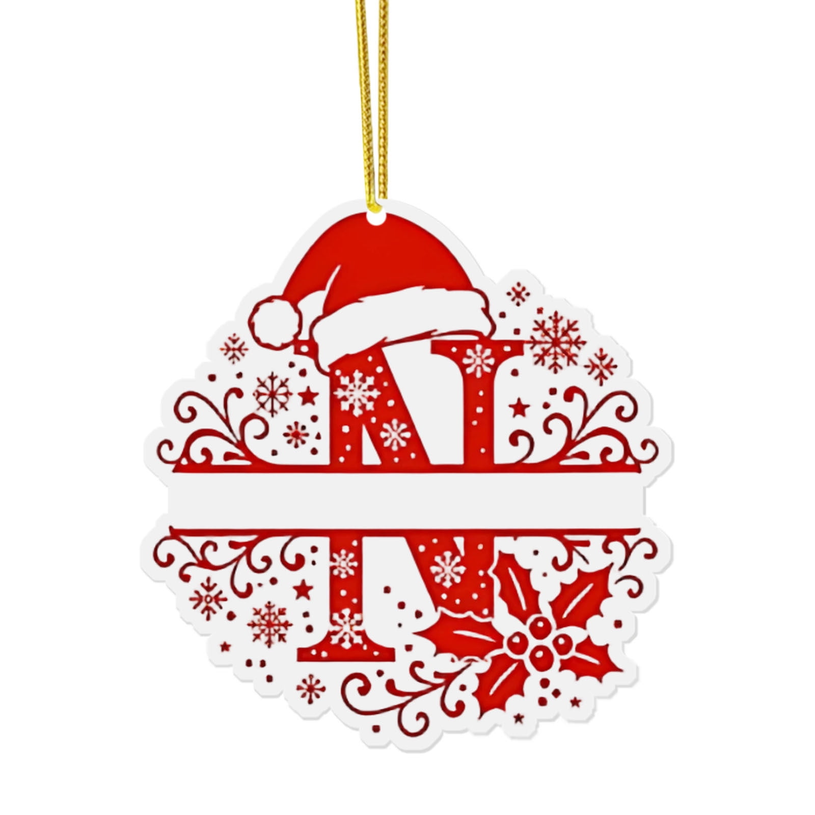 26 Letter Christmas Tree Hanging Pendant, Christmas Letters Ornaments A ...
