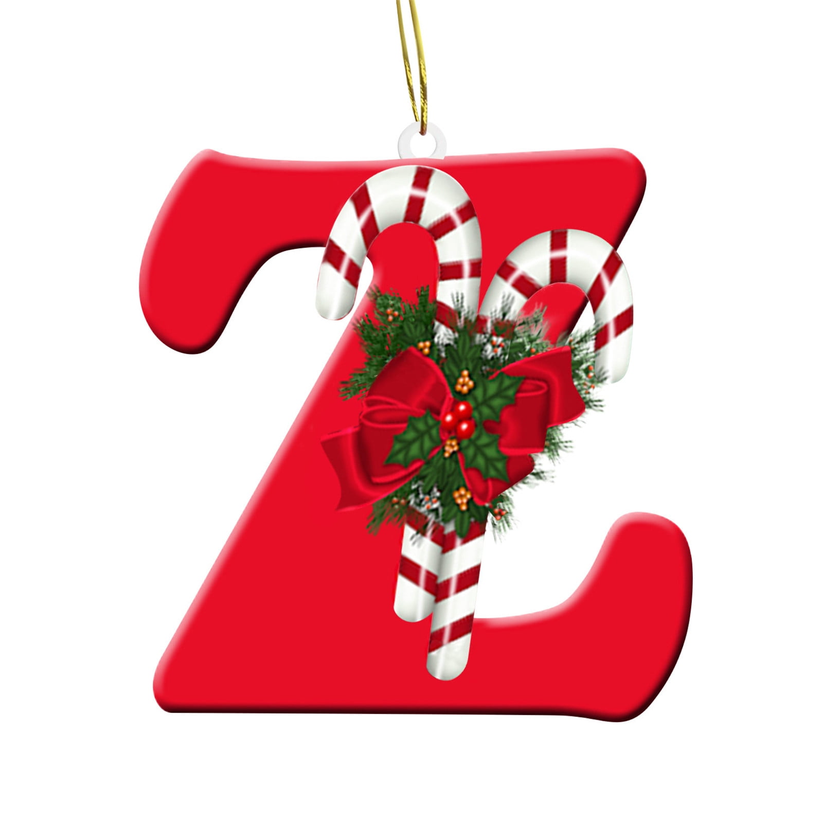 26 Letter Christmas Tree Ornaments Personalized Initial Letter ...