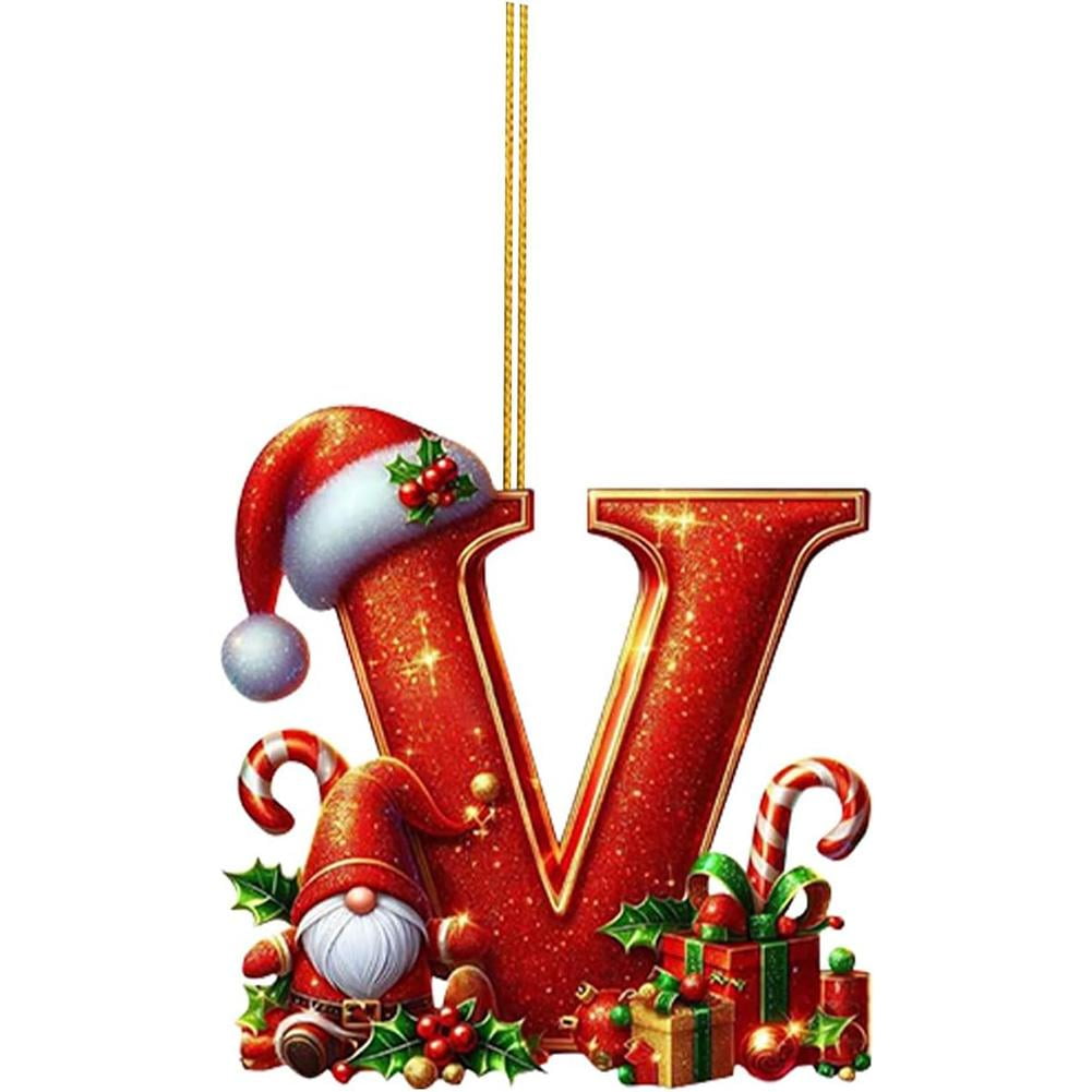 26 Letter Decorative Hanging Christmas Alphabet Letter DIY Craft ...