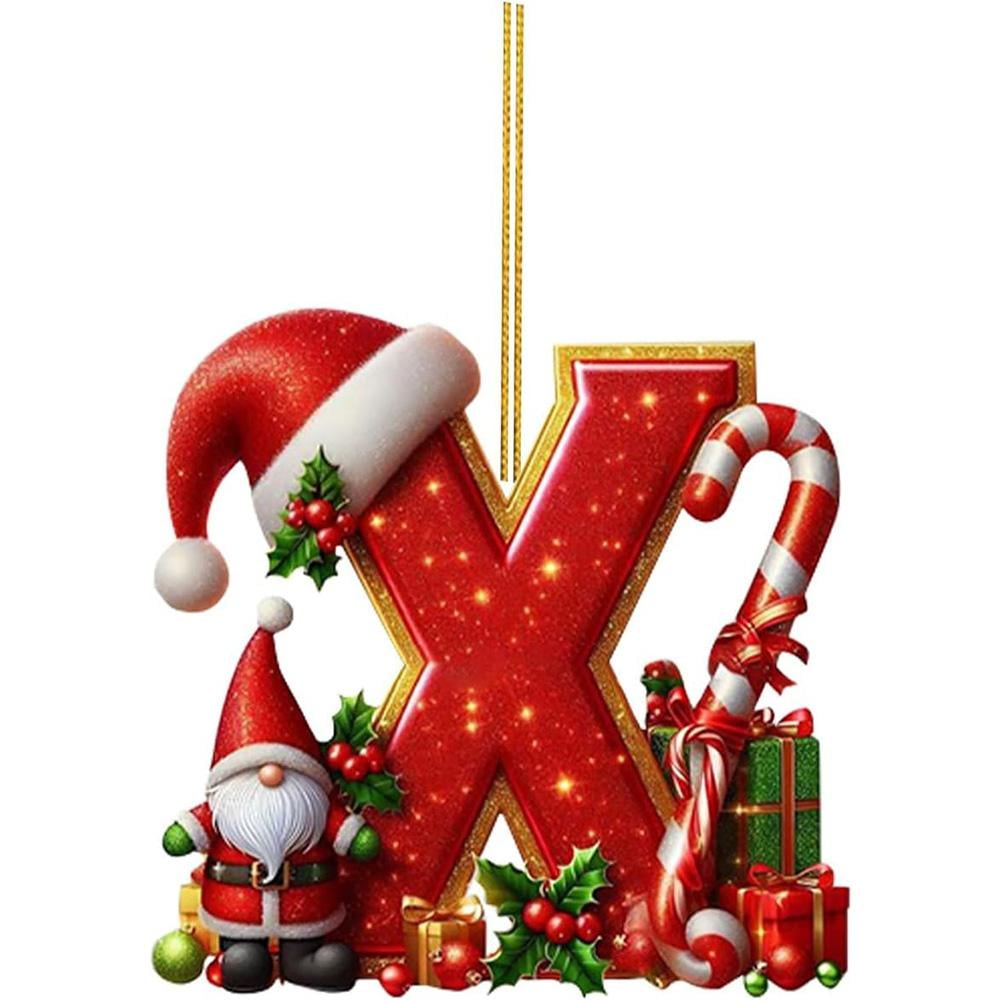 26 Letter Decorative Hanging Christmas Alphabet Letter DIY Craft ...