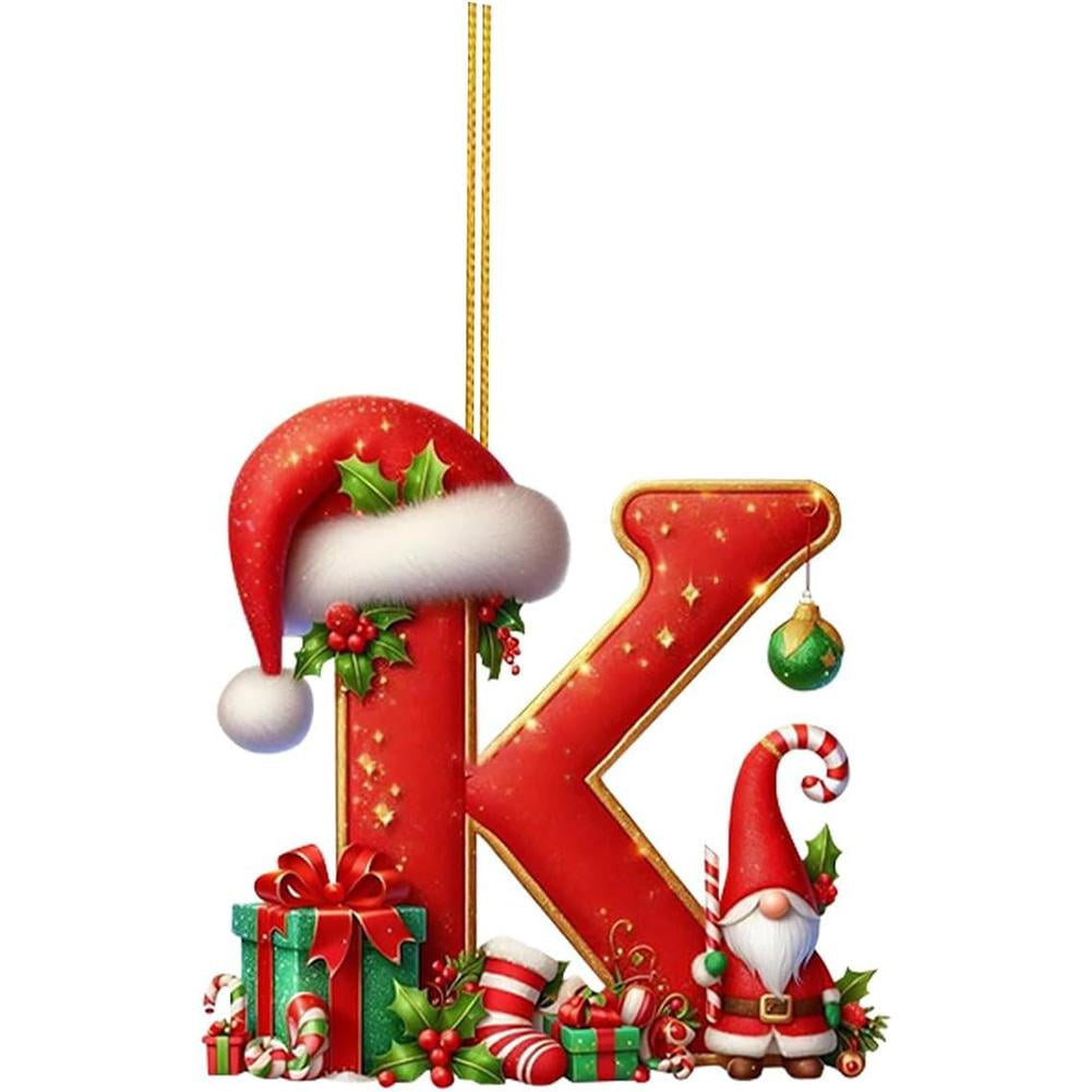 26 Letter Decorative Hanging Christmas Alphabet Letter DIY Craft ...