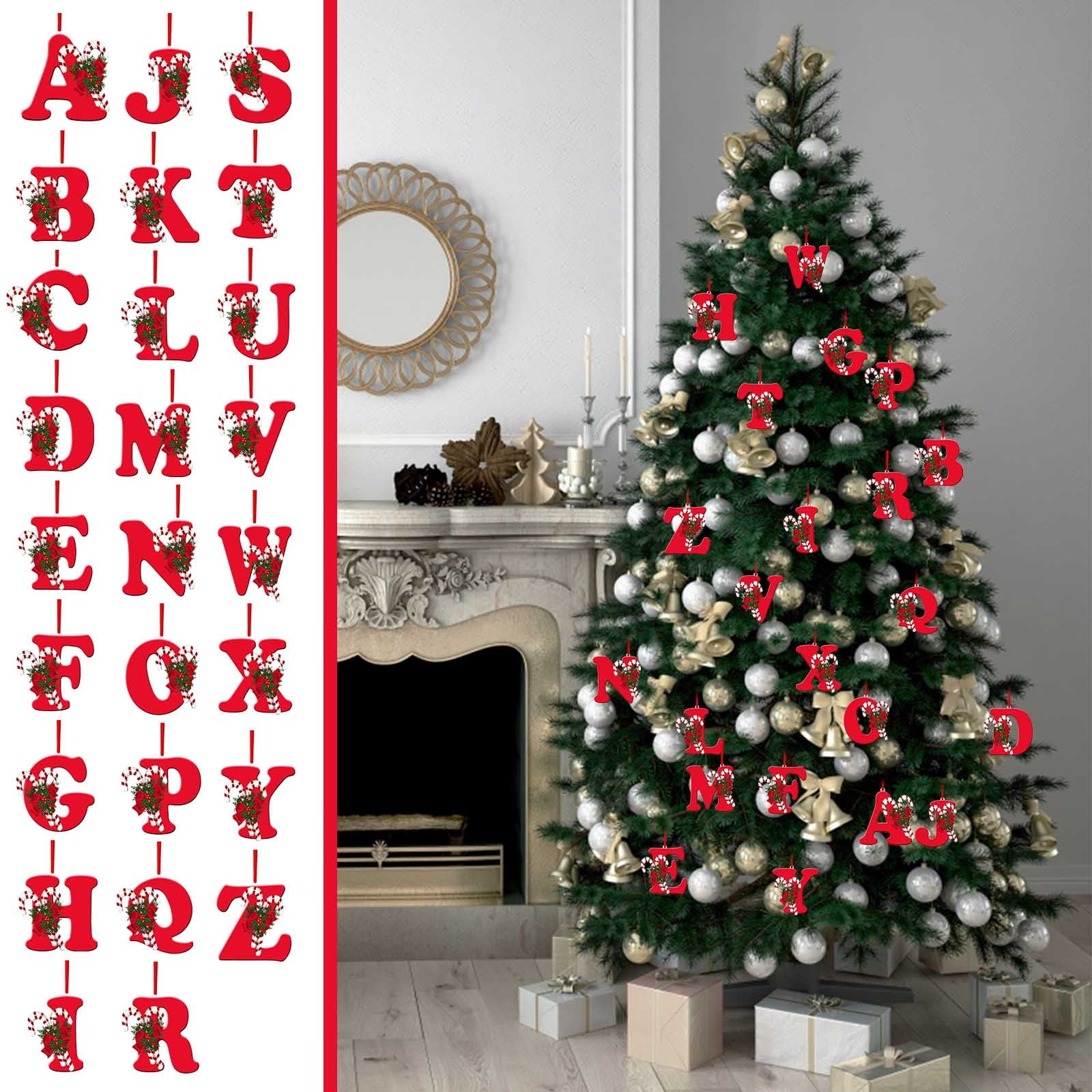26 Letter Ornaments Christmas Tree Decoration Personalized Christmas ...