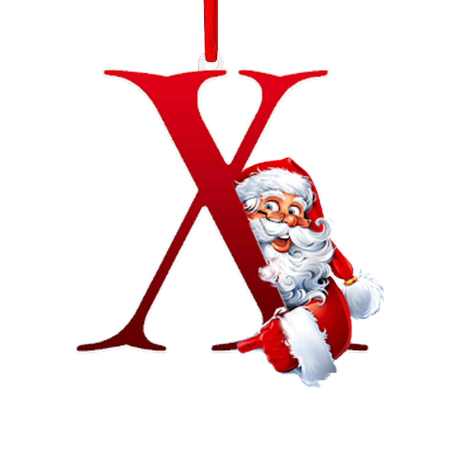 26 Letter Ornaments Christmas Tree Decoration Personalized Santa Claus ...