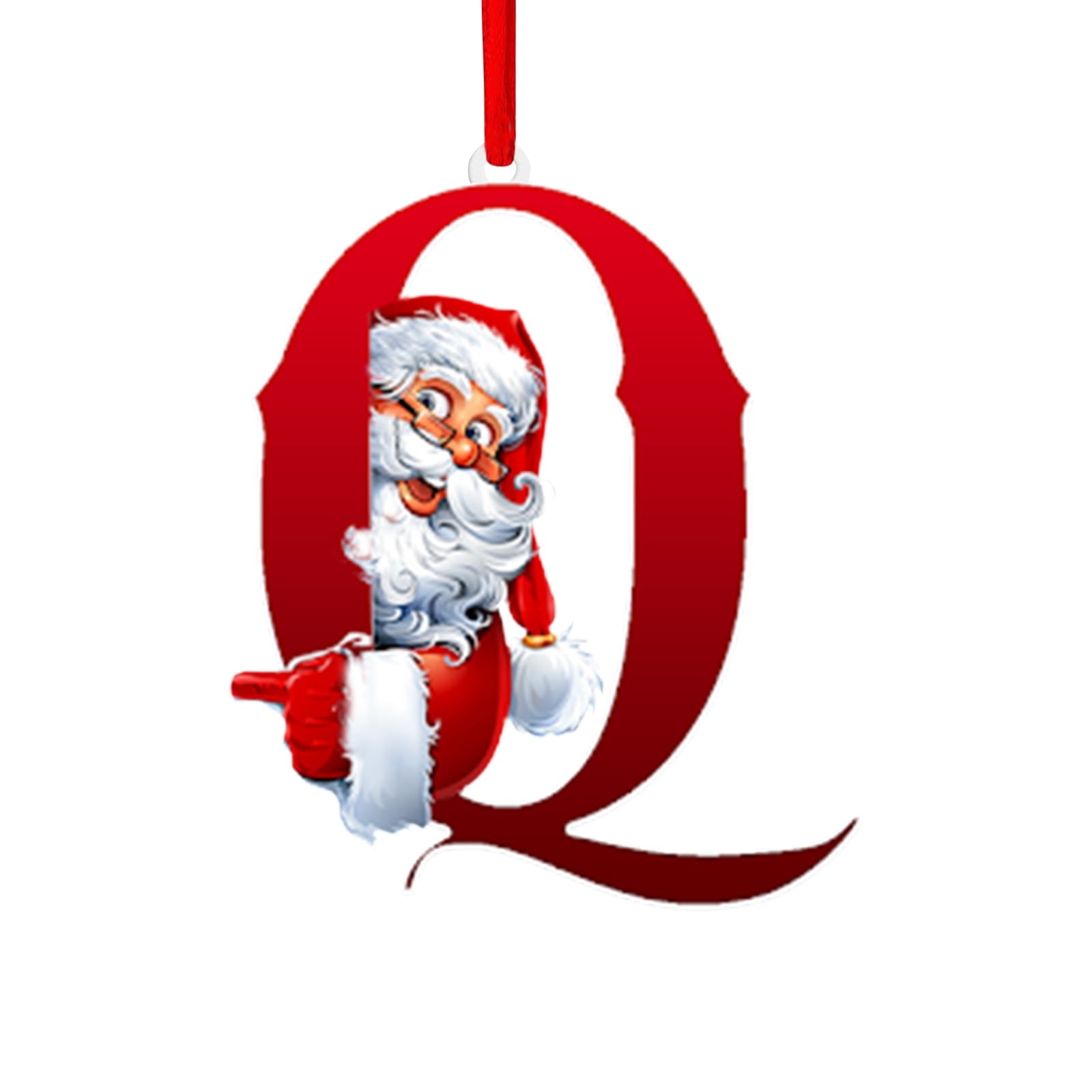 26 Letter Ornaments Christmas Tree Decoration Personalized Santa Claus ...