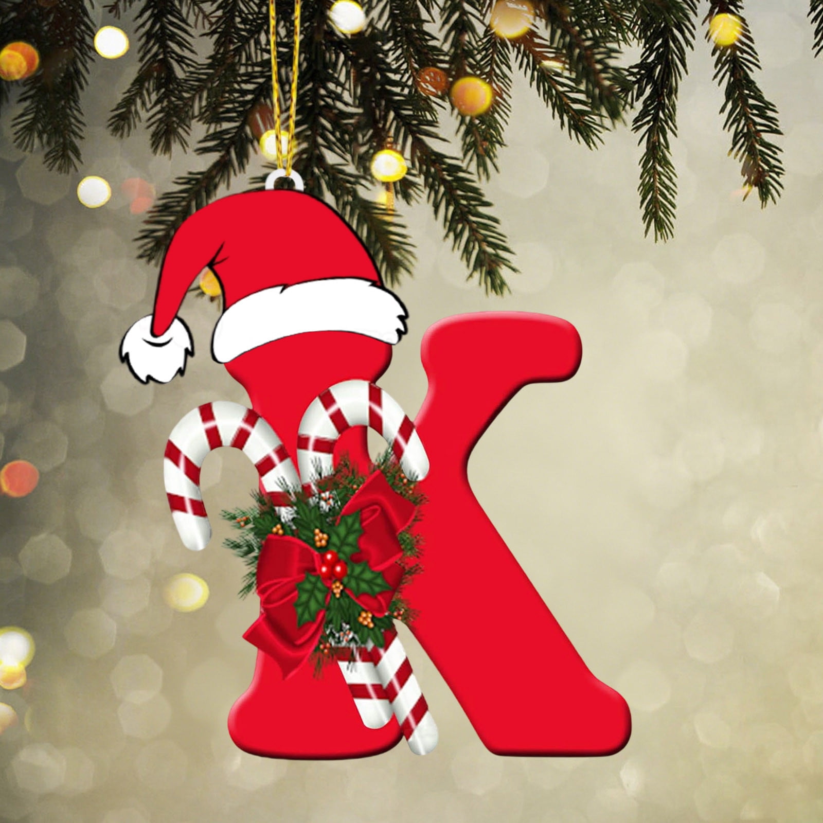 26 Letter Ornaments for Christmas Tree Decoration -Xmas Alphabet for ...