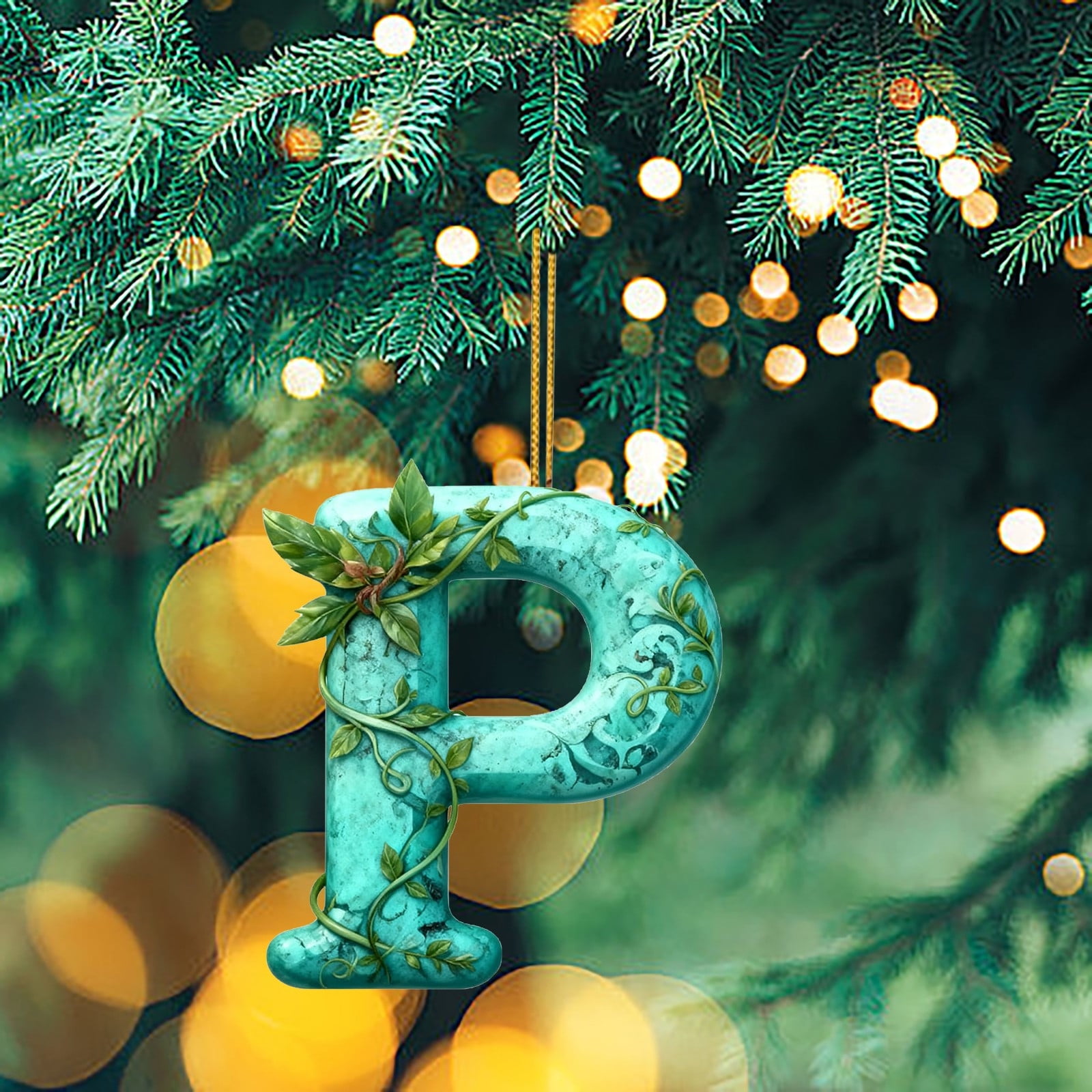 26 Letter Ornaments Christmas Tree Decorations Alphabet Series 2D ...