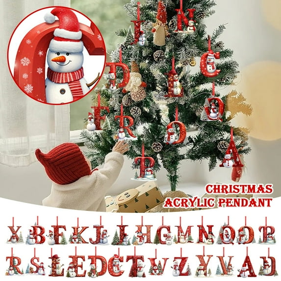 26 Letter Ornaments Christmas Tree Decorations, Christmas Letter ...
