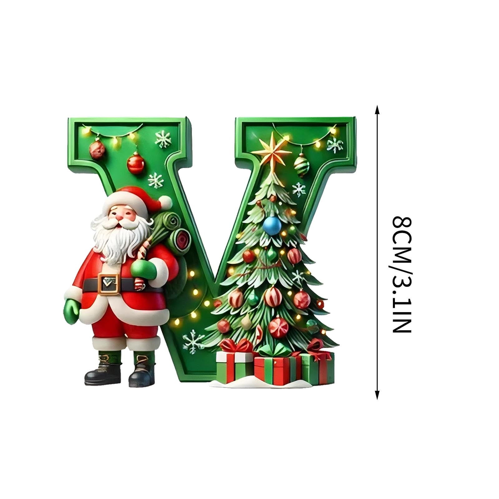 26 Letter Ornaments A to Z Christmas Tree Decoration Personalized ...